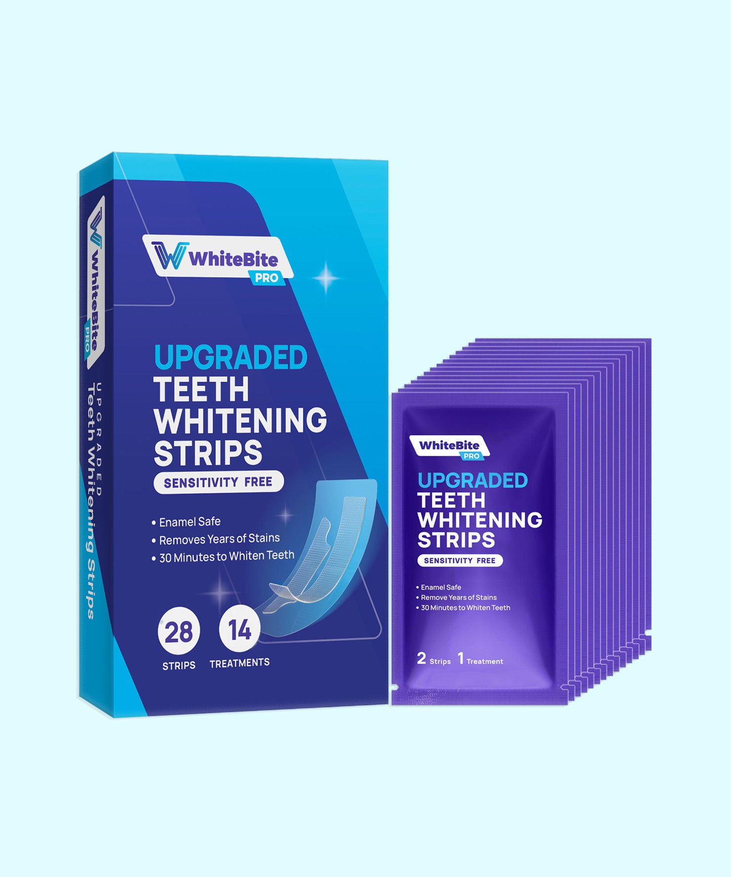 WhiteBite PRO | Upgraded Teeth Whitening Strips: Sensitivity-Free ...