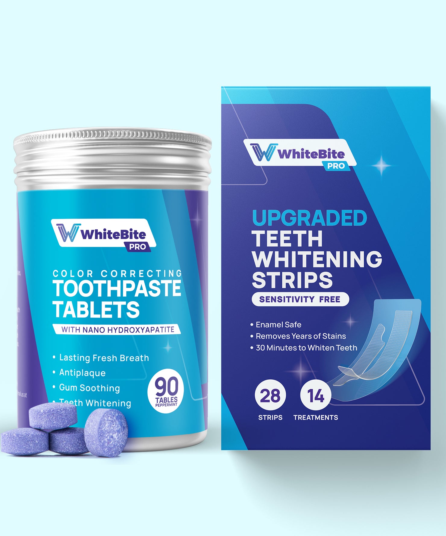 Whitebite PRO Toothpaste Tablets + Strips（28Strips） – WhiteBite LLC